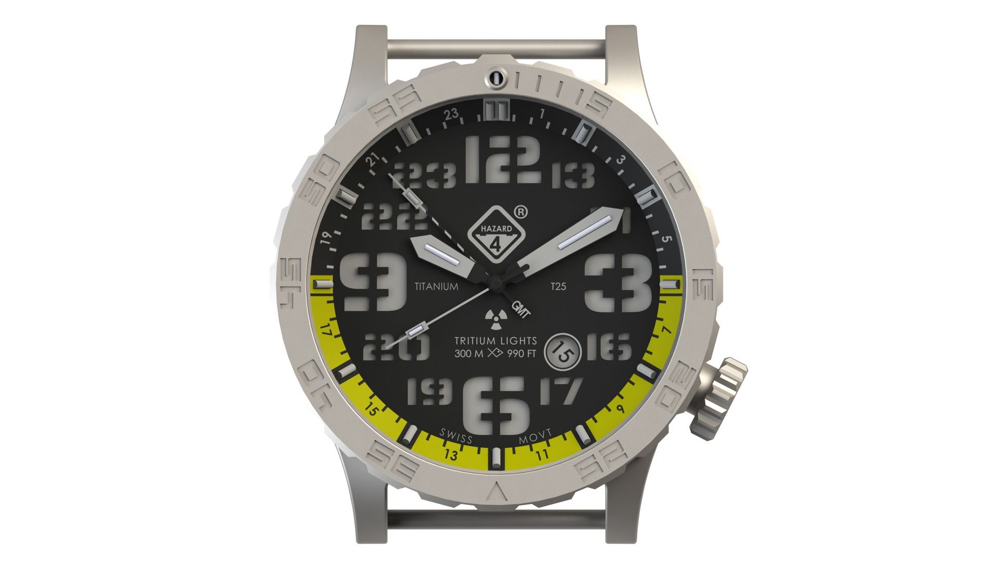 Hazard 4 Heavy Water Diver BlackTie B GMT Unisex Analog Watch FREE S&H ...
